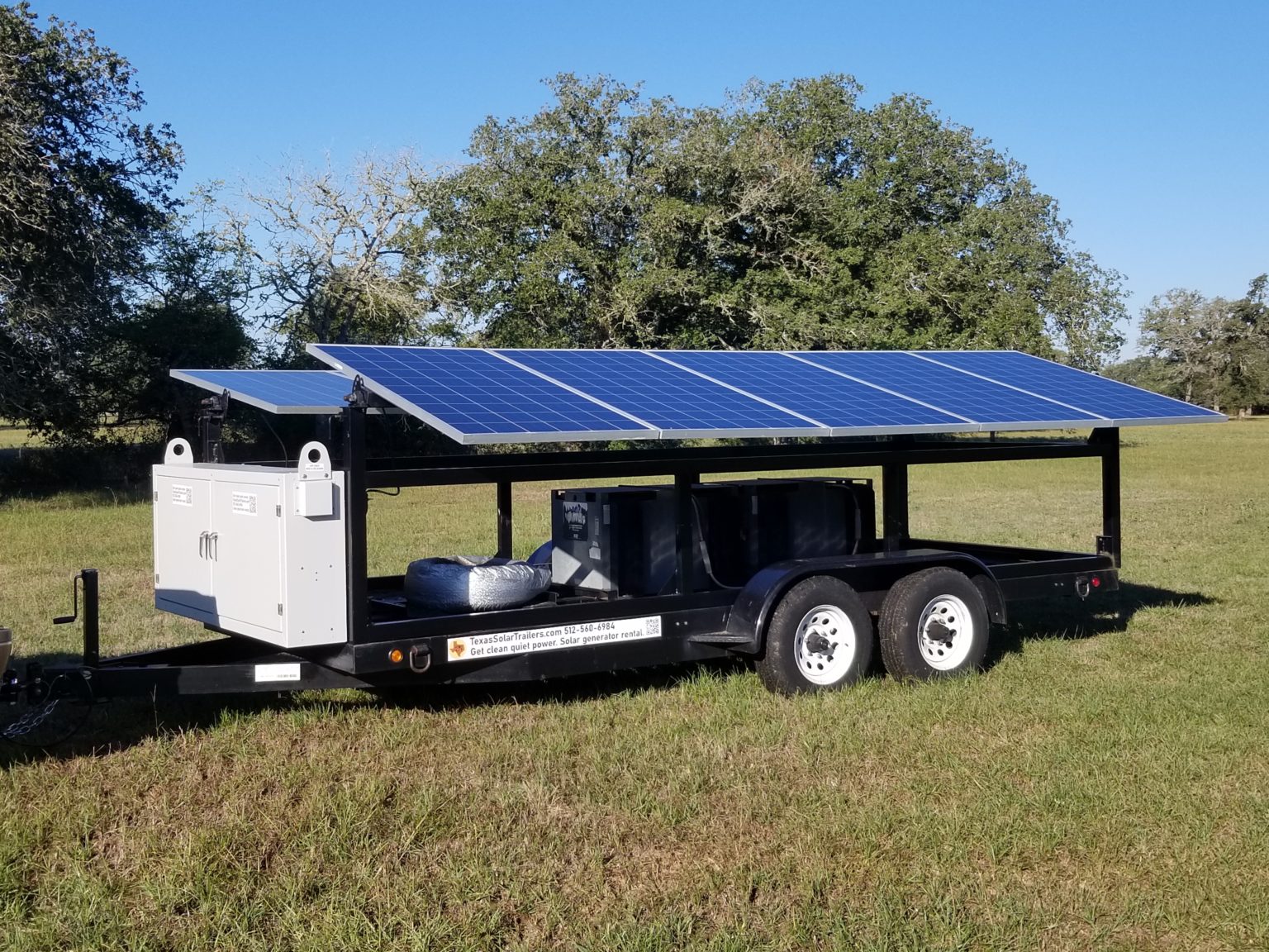 Texas Solar Trailers – Get clean, quiet power. Solar generators for rent.